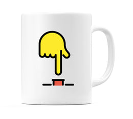 Finger Pushing Button Emoji Mug - WeDoMugs.com