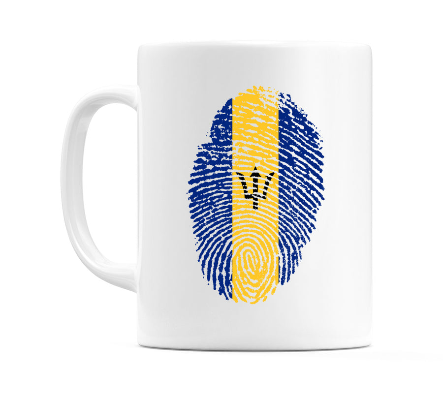 Barbados Finger Print Flag Mug - WeDoMugs.com