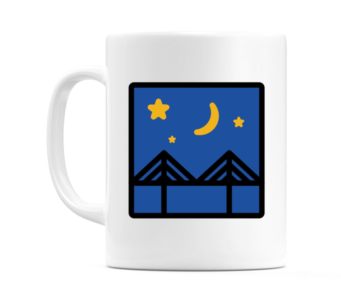 Bridge At Night Emoji Mug - WeDoMugs.com