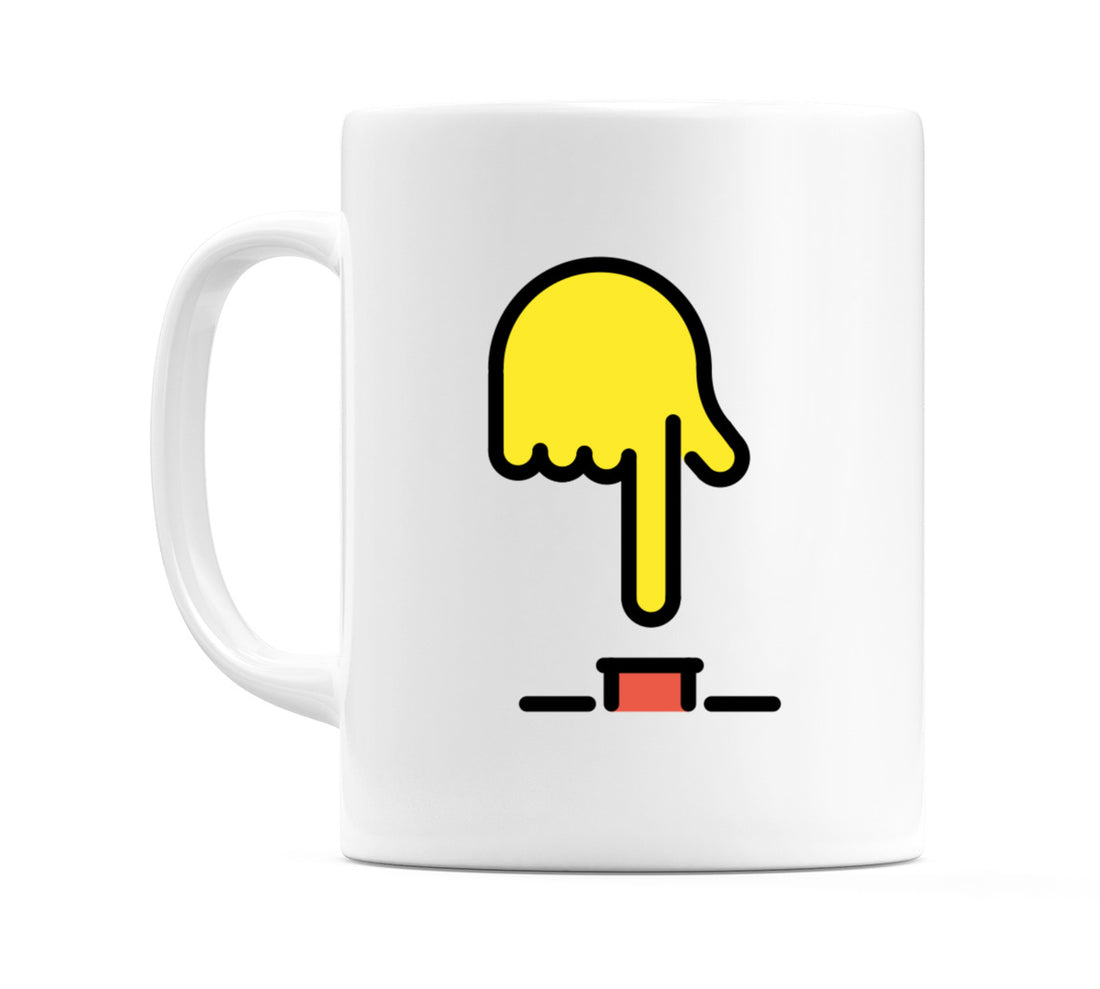Finger Pushing Button Emoji Mug - WeDoMugs.com