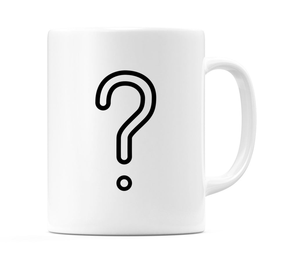 White Question Mark Emoji Mug - WeDoMugs.com