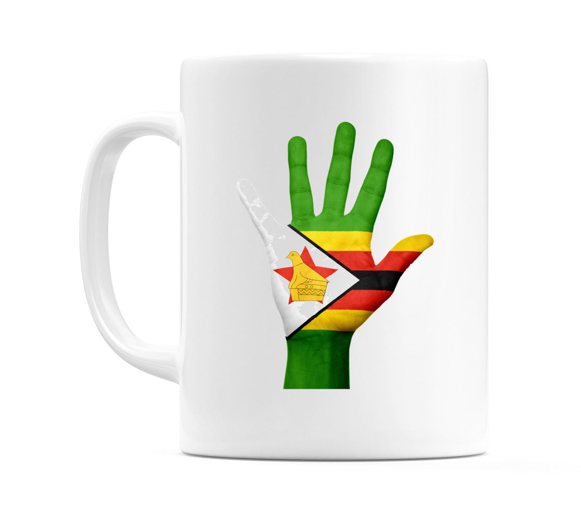 Zimbabwe Hand Flag Mug - WeDoMugs.com